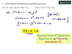 NCERT Solutions for Class 10 Maths Chapter 4 Quadratic Equations Ex 4.1 Q1 vi