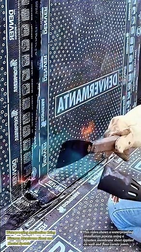 Waterproofing Application Using Bitumen Membrane Sheet and Heated Spatula