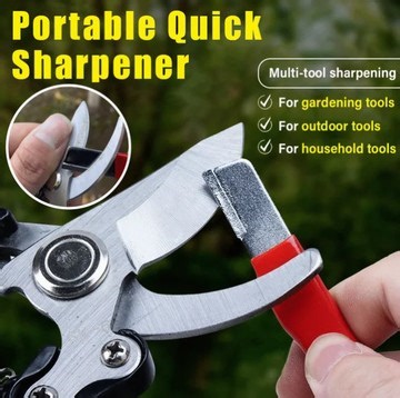 Say Goodbye to Dull Blades! Get razor-sharp edges in seconds with our heavy-duty sharpener. • Powerful Tungsten Steel Blades for a mirror-finish polish • Safe & Non-Slip Grip for smooth sharpening Works on pocket knives, pruners, axes and more! Compact (5 inches) and portable - perfect for camping or DIY. What's next? Get yours now and start sharpening like a pro! | Jeannie Curtis