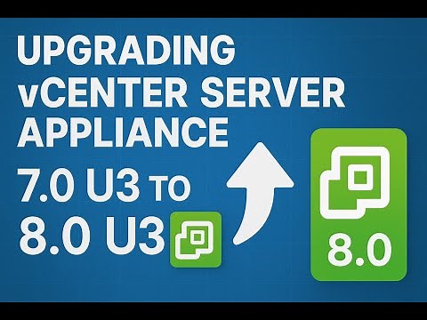 Upgrading vCenter Server Appliance 7.0 U3 to 8.0 U3
