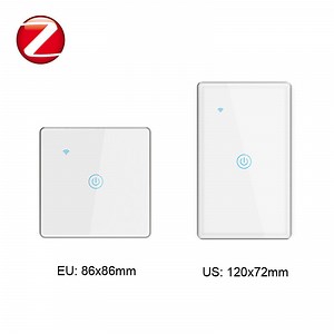 [Hot Item] Tuya Zigbee Smart EU Us APP Remote on off 1 2 3 4 Gang Luxury in Wall Touch Light Switch with Aluminum Metal Frame Work with Alexa