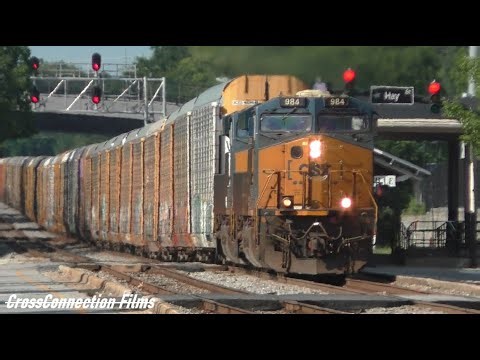 CSXT 984 ES44AH & 3216 ES44AH Lead X277-02 Empty SB Auto Rack Train W/A Fouled K5LA