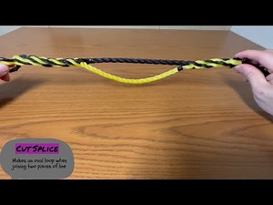 Cut Splice. How to make an oval loop when joining two pieces of 3-strand line.