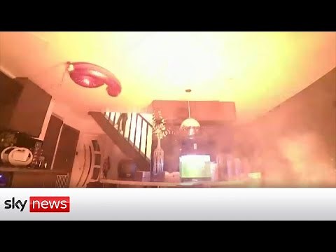 Massive explosion after electric motorbike batteries overheat