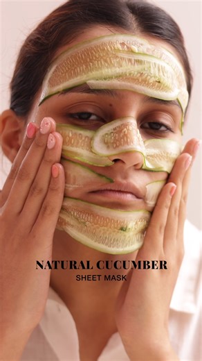 ✨ DIY Sheet Mask for Hydrated, Glowing Skin! ✨ Pamper your skin with this super easy, all-natural sheet mask made with aloe vera gel and thinly sliced cucumber strips. Perfect for soothing, hydrating, and refreshing your skin in minutes! 🌿 You can also try this K beauty sheet mask : https://mlpl.link/nvnpYINF Why it works: Aloe Gel: Deeply hydrates, calms redness, and nourishes your skin with vitamins and antioxidants. Cucumber: Provides a cooling effect, reduces puffiness, and locks in moistur