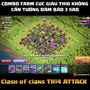 COMBO FARM CỰC GIÀU TH10 KHÔNG CẦN TƯỚNG ĐẢM BẢO 3 SAO - Clash of clans | Akari Gaming
