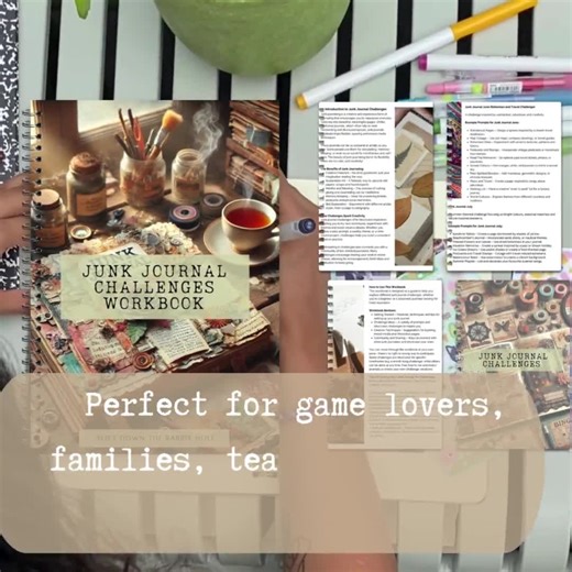 Junk Journal Challenges Workbook | Creative Prompts, Lists and Inspiration | Printable PDF for Crafters, Artists and Journal Lovers - Etsy