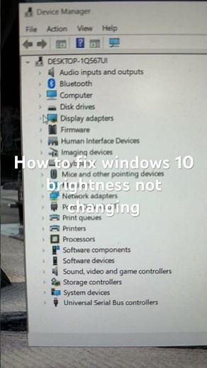 How to fix windows 10 brightness not changing