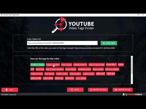 YouTube Tags Finder Software Free Download