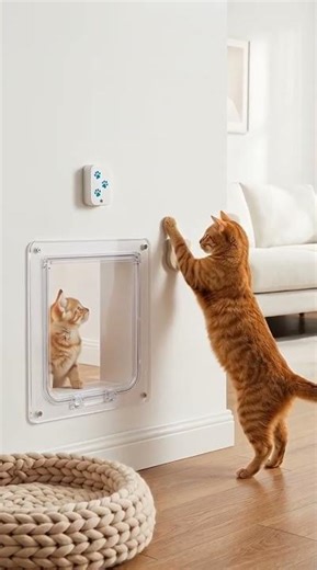 Mama Cat Keeps Pressing the Button but the Door Won’t Open 🤣 #1