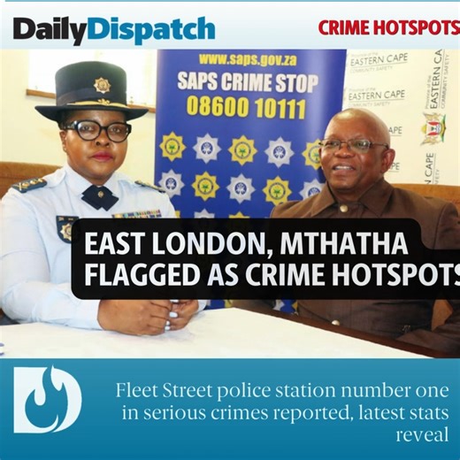 In tomorrow's edition of the Daily Dispatch : East London as well as Mthatha feature a number of times in the top 30 lists of police stations in the country experiencing a high volume of serious crimes like rape, contact crimes, car thefts and burglaries. This was revealed in the latest Eastern Cape crime statistics report released by transport and community safety MEC, Xolile Nqatha, in Mthatha on Thursday. | Daily Dispatch