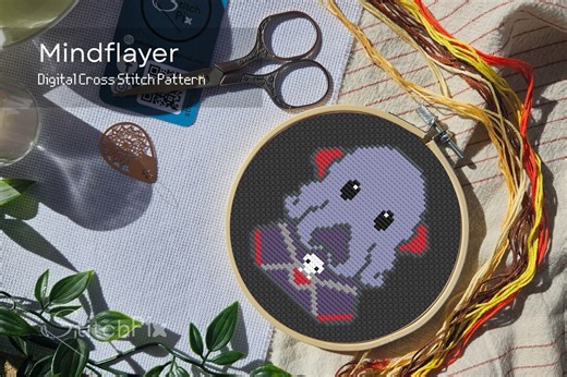 Dungeons & Dragons Mind Flayer Cross Stitch Digital PDF Pattern - Etsy