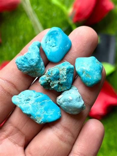 Raw Stabilized Turquoise 6pcs 29–14mm 97.55ct Natural Turquoise Rough Jewelry Making - Etsy