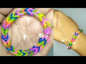 DIY - How to make Rainbow Loom Bracelet with your fingers - EASY TUTORIAL - Friendship Bracelet