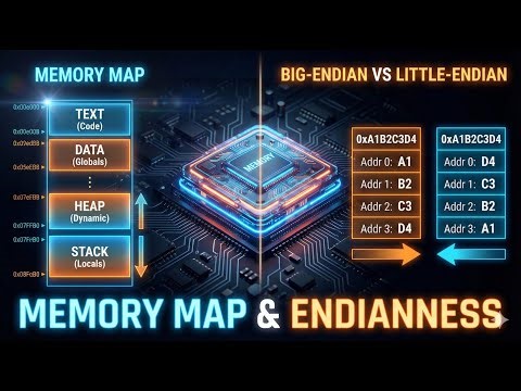 1.4 Memory Map, Addressing & Endianness Explained | The Memory Master Plan for Beginners