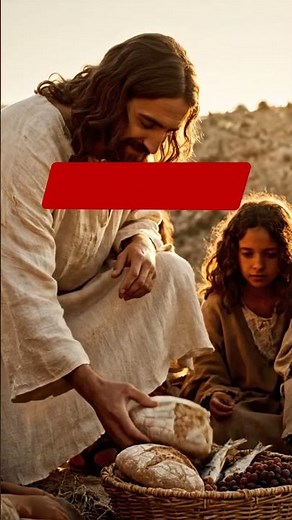 Jesus Takes Bread and Gives It to the Children ✝️🍞 | Compassion, Blessings, and Faith Lesson