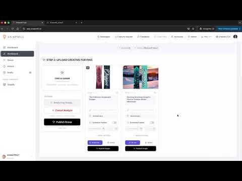 SnapSell Demo: Catalog-to-Pinterest Workflow (Pin Groups, SEO Metadata, Scheduling)