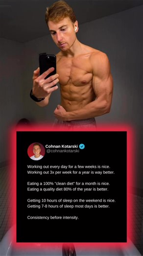 Consistency over intensity | Cohnan Kotarski