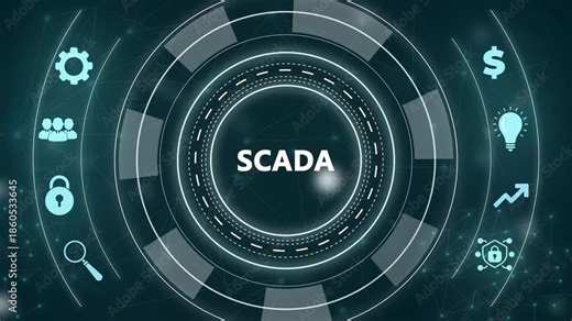 System Supervisory Control And Data Acquisition technology concept. SCADA
