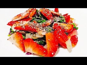 Spinach Strawberry Salad Recipe | Salad Recipe Rich in Iron, Vitamin C and Polyphenols