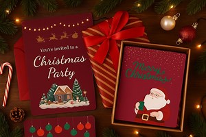 Printable Christmas Card Bundle: Holiday Invitations & Gift Tags (PDF Download) - Etsy