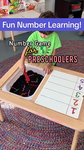 Save this idea if you want a fun and easy way to learn number symbols and practice counting! 🪱 If you are searching for a sensory table or a good magnetic wand set, I’ll share everything in my bio in the folder “Activity Supplies.” And if you are new here, hi 👋 I’m Michelle! Check back daily for more fun ideas for kids! 🙌 - #kidsactivities #playideas #playfullearning #preschoolactivities #toddleractivities @Michelle