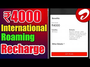 ₹4000 International Roaming Recharge Plan Airtel All Details And Velidity