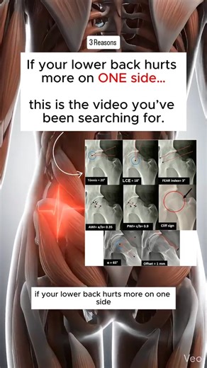 If you’ve got lower back pain on just one side, it might not be your spine at all 👀 A lot of people are told it’s a disc, age, or “wear and tear.” But in many cases, back pain shows up because of how your body moves as a whole. Your hips and lower back work as a team. When the hips stop doing their job, the pelvis shifts—and one side of your lower back takes the hit. That’s why one-sided back pain isn’t random. Your brain simply sends movement to whatever feels easiest, even if that means overw
