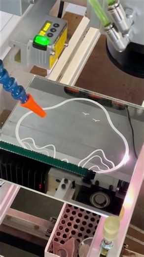 Mirror Laser Sandblasting Machine #machine #mirror #cnc #laser