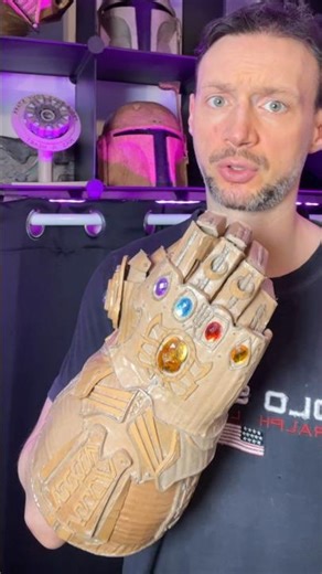 Infinity Gauntlet I Made From Recycled Cardboard While Ago! #thanos #epiccardboardprops