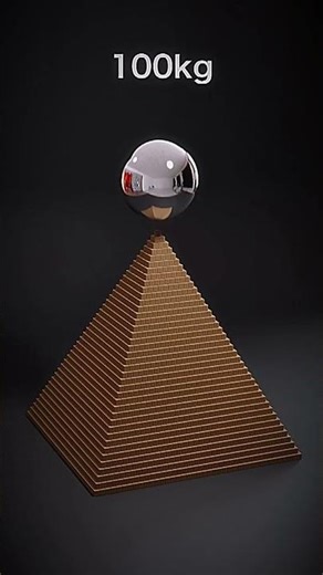 Wood Block Pyramid Physics Test!🤯😱 #simulation #shorts