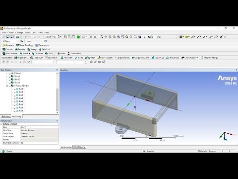 ANSYS Tutorial: How to use Slice Command to Split Bodies using Design Modeler.
