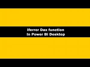 iferror dax function in power bi | Iferror dax function power bi desktop | iferror dax function