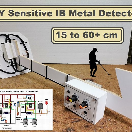 Simple Sensitive IB Metal Detector with 2xNE555