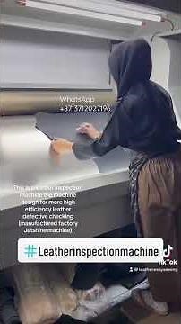 Leather inspection defective checking machine