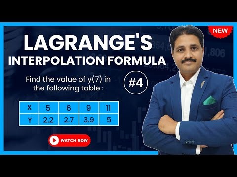 LAGRANGE'S INTERPOLATION FORMULA FOR UNEQUAL INTERVAL SOLVED PROBLEM 4 ‪@TIKLESACADEMY‬