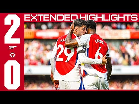 Havertz and Saka score in win! | EXTENDED HIGHLIGHTS | Arsenal v Wolves (2-0) | Premier League