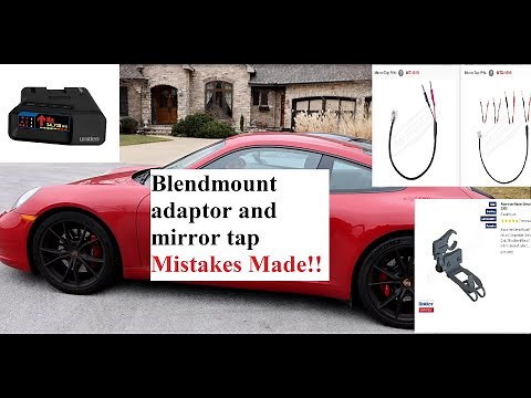Porsche 911 Blendmount install/mirror tap ( Uniden R7). Mistakes made and lesions learned!