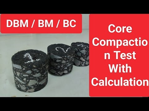 Asphalt Core Compaction Test with Calculation | Asphalt Core Cutting Test | Laboratory Testing Core