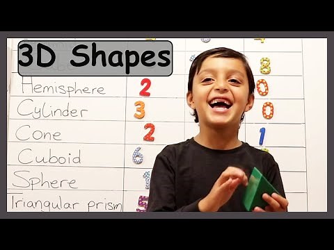 3D shapes | Faces, edges, vertices | Names of 3D shapes | Maths with Nile