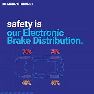 69 reactions · 6 comments | Electronic Brake Distribution automatically adjusts the amount of force sent to each of a vehicle's wheels, based on road conditions, speed, car weight and traction. This prevents skidding and ensures that you’re always in control, when braking. #MarutiSuzuki #DrivenBySafety #SaferCarsForIndia #SaferDriversForIndia | Maruti Suzuki | Facebook
