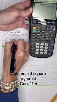 Geo. 11.6 Volume of a square pyramid #volume #square #pyramid
