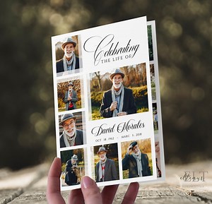 Celebration of Life Funeral Program Template: Editable Memorial (instant Download) - Etsy