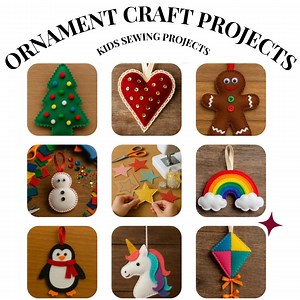 Sew Your Own Felt Ornaments – Creative Craft Project for Kids & Beginners - Etsy