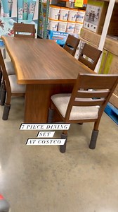342K views · 526 reactions | 7-Piece Dining set at Costco under $800! -Live edge table -Upholstered Chairs -Modern rustic design Item #: 1435411 $799.99 . . . . . #costco #costcodeals #costcoguide #costcofinds #costcohaul #diningroom #diningset #furniture #newhome #homedesign #homedecor | costcoguide | Facebook
