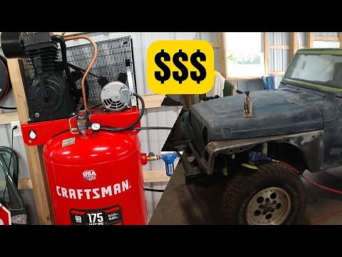 New Craftsman 80 gallon air compressor install and review! What's involved and what can it do?