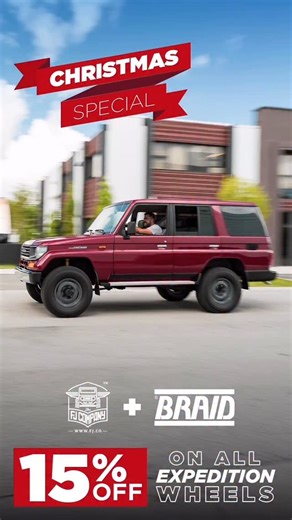 The FJ Company on Instagram: "Dress your vintage or modern Toyota with our Expedition Wheels. This Christmas, every set is 15% off—no minimums, no codes. Discount applies automatically in your cart. Offer ends January 1. Engineered in partnership with Braid (@braidwheels). #braidwheels #tacoma #4runner #fjco_wheels #toyota #fj43 #bj43 #fj40 #fj40landcruiser #fjrestoration #cargram #classicFJ #landcruiserstyle #4wd #vintage4x4 #bluencar #toyotafreaks #adventureculture #4x4classics #ih8mud #Tacoma