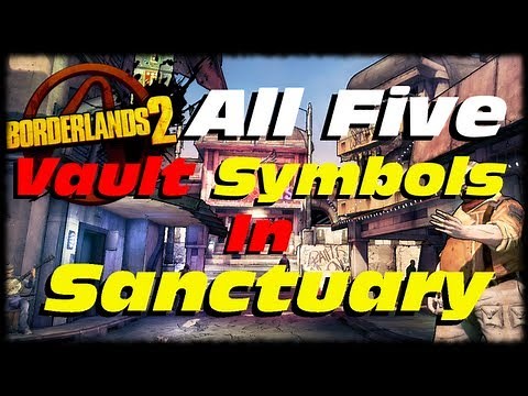 Borderlands 2 How to Find All 5 Vault Symbols In Sanctuary Locations Guide (1080p)