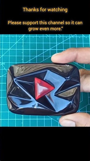 Mini Red Diamond Play Button Made from Resin