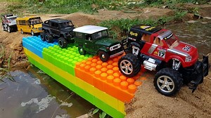 Build Bridge Blocks Toys For Kids Excavator Road Roller Dump Truck For Children - Car Toys For Kids | Cartoons Toys TV